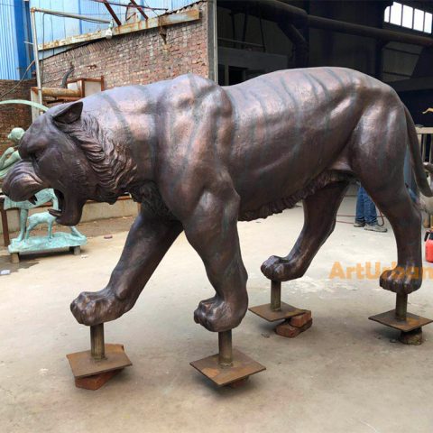 Life Size Bronze Tiger Statue