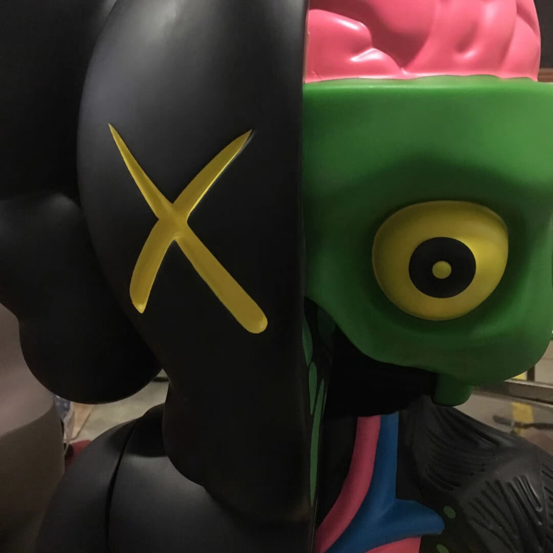 Life Size Fiberglass Kaws Statue Replica