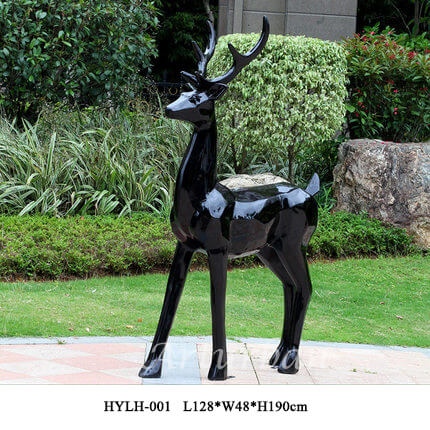 Black Deer Statue