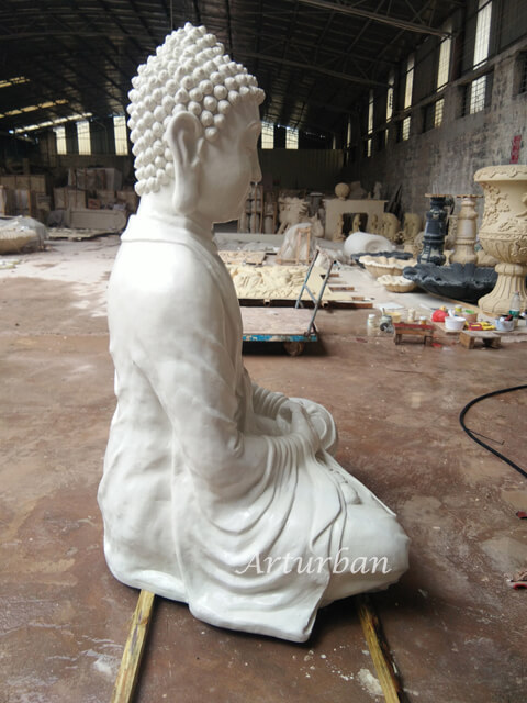Large Stone Buddha Statue for Outdoor Garden Decoration