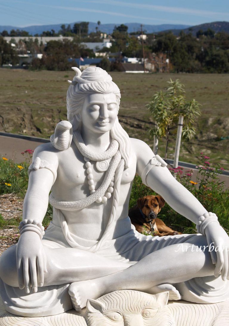 Meditating Shiva Statue, large marble lord shiva sculpture