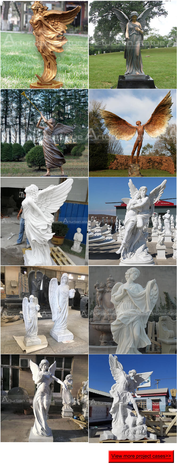 Marble Angel Statue Stone Rapture of Psyche Lover Sculpture