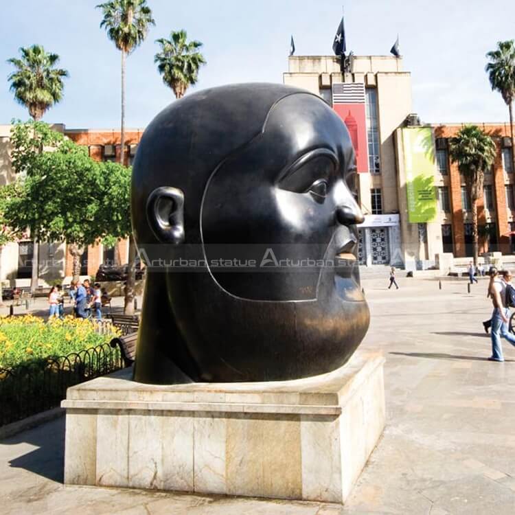 Fernando Botero Sculptures for Sale Large Face Statue