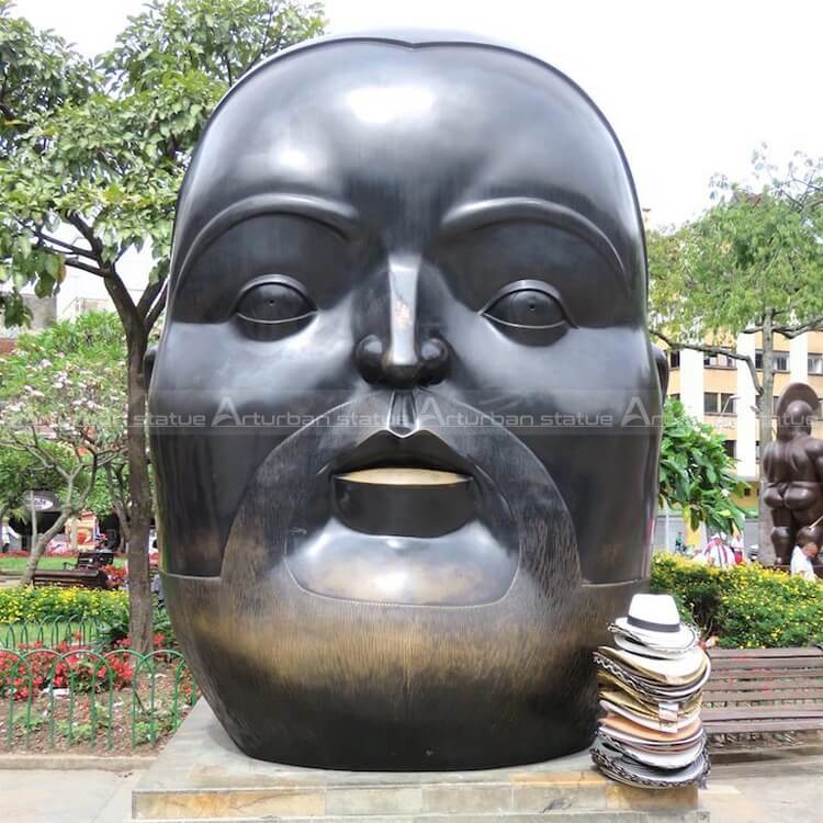 Fernando Botero Sculptures for Sale Large Face Statue