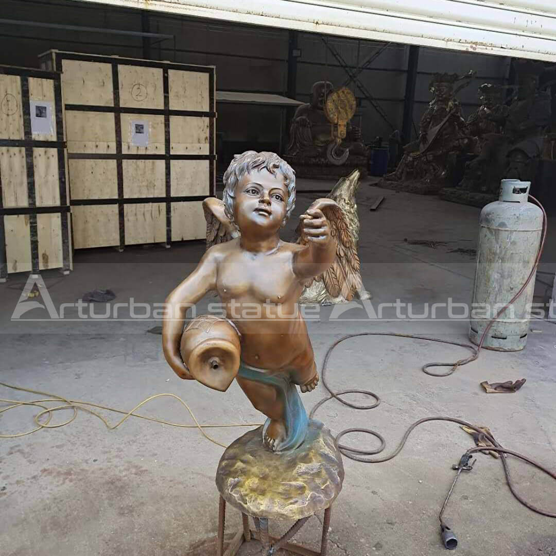 Angel Baby Sculpture,Life Size Bronze Baby Angel Statue