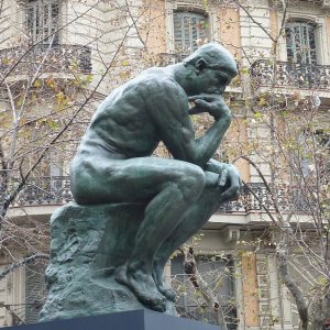 Famous Statue of Man Thinking Rodin Statue of Man Sitting and Thinking