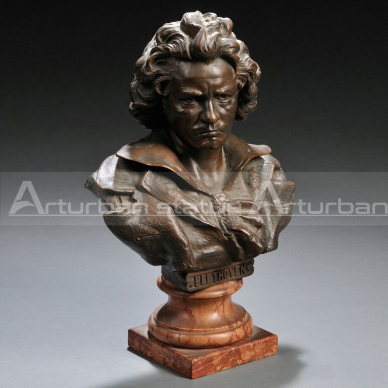 Beethoven Bronze Sculpture,Beethoven bust statue
