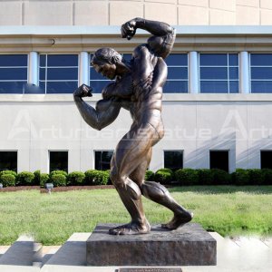 Muscle Man Sculpture Life Size Bodybuilding Bronze Statue