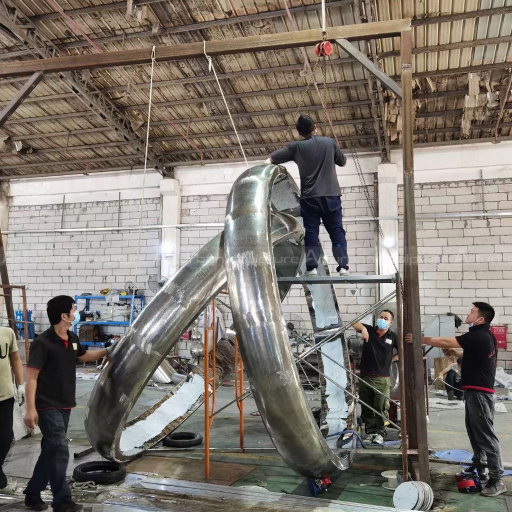 Large Metal Ring Sculpture