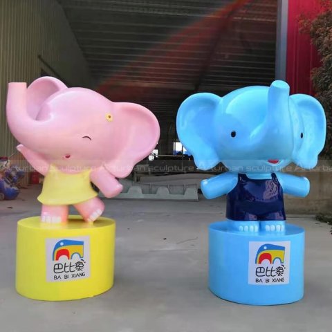Life size Fiberglass Elephant Statue