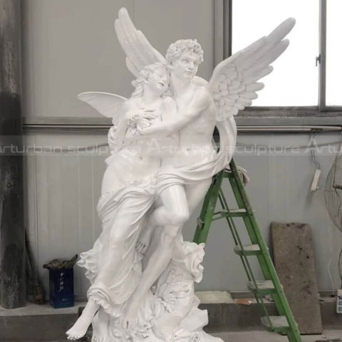 Cupid and Psyche Marble Sculpture