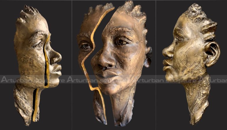 Woman Face Statue