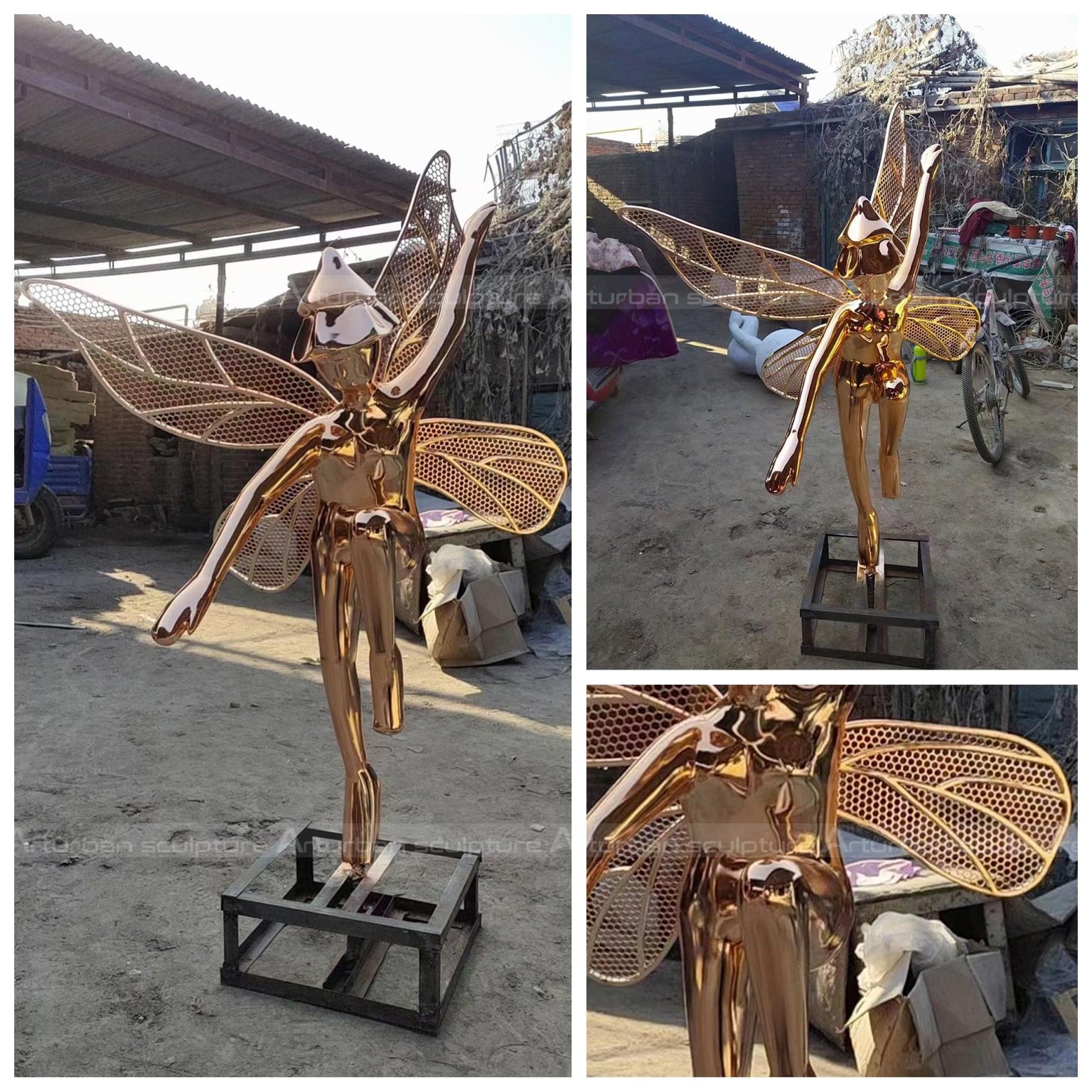 Bronze Elf Garden Statues