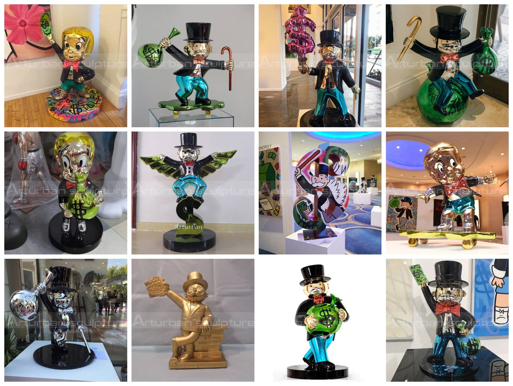 Alec Monopoly Sculptures