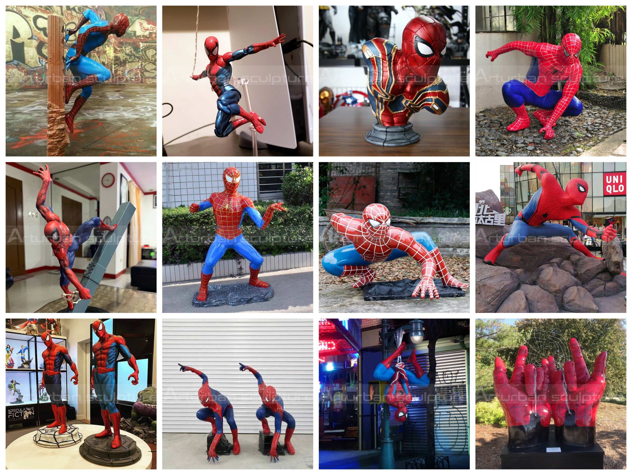 spider man gallery statue