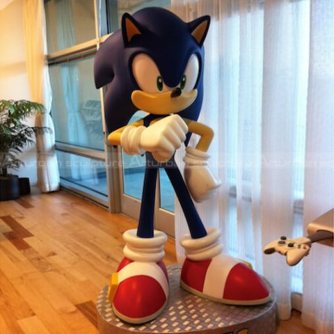 Modern Sonic Statue, Cartoon Sonic Life Size Statue