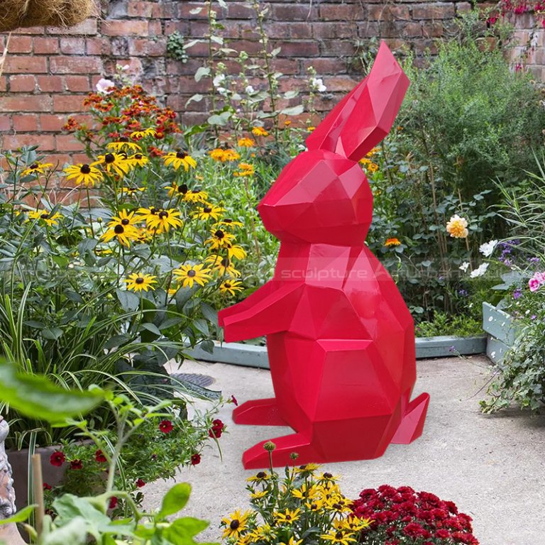 Abstract Rabbit Sculpture