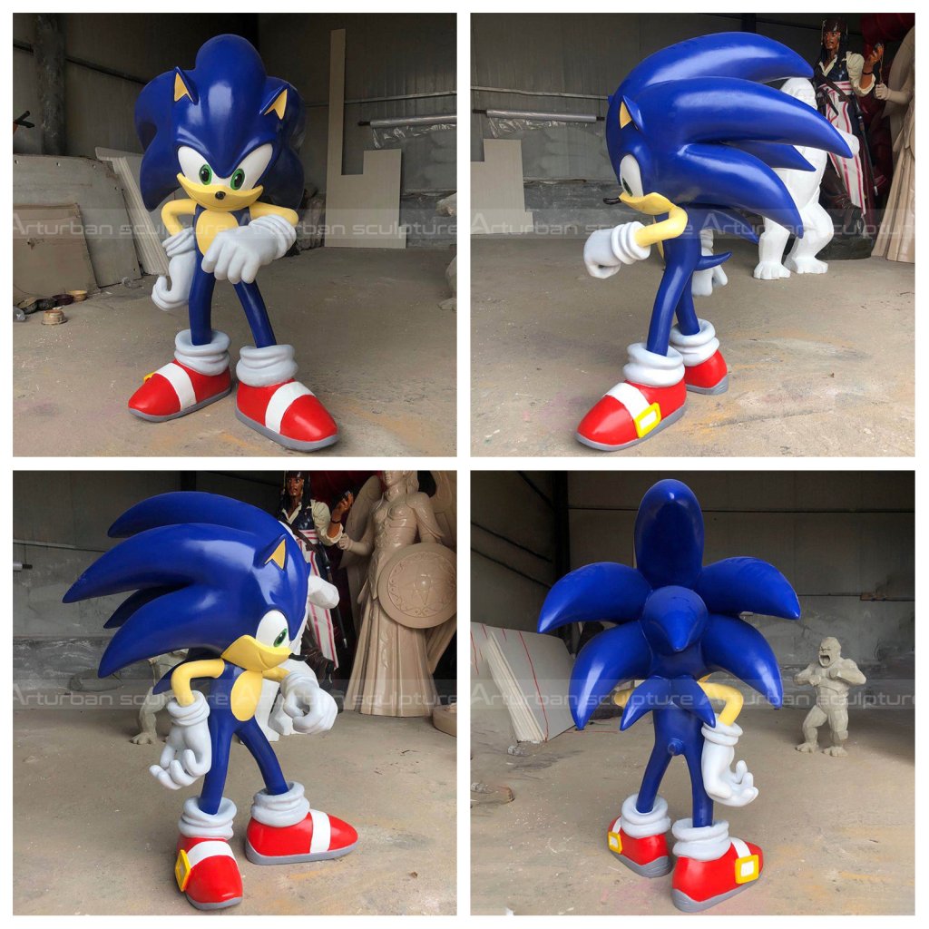 Modern Sonic Statue, Cartoon Sonic Life Size Statue