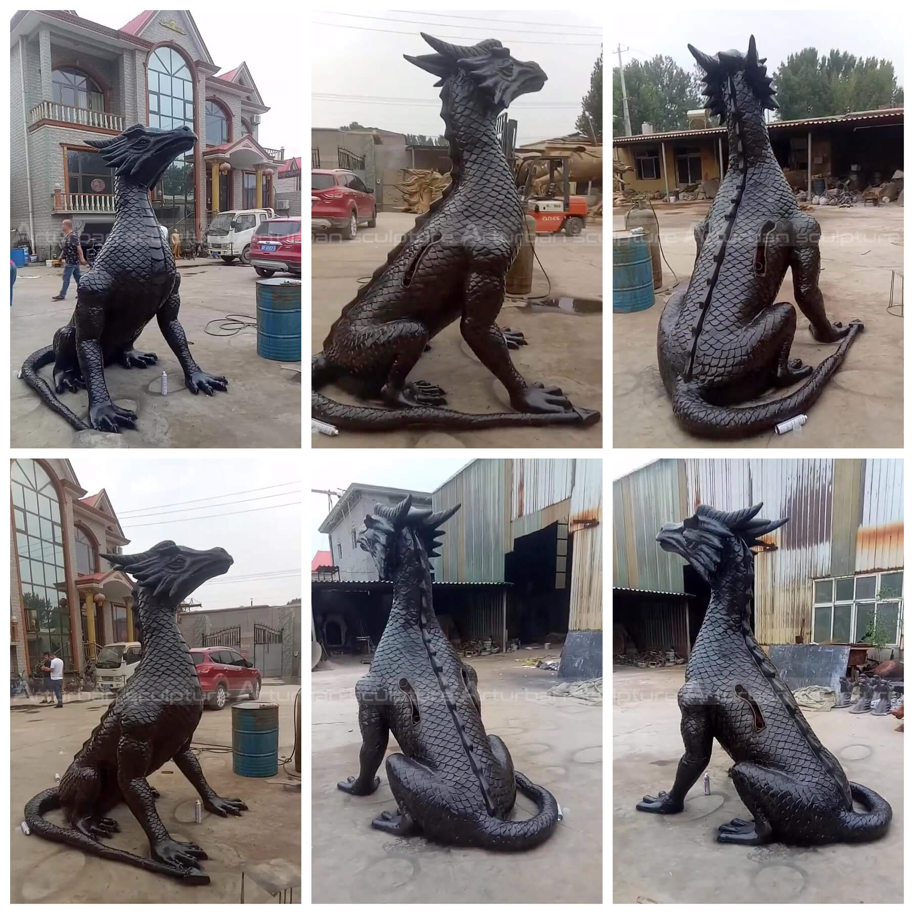 Bronze Dragon Sculpture