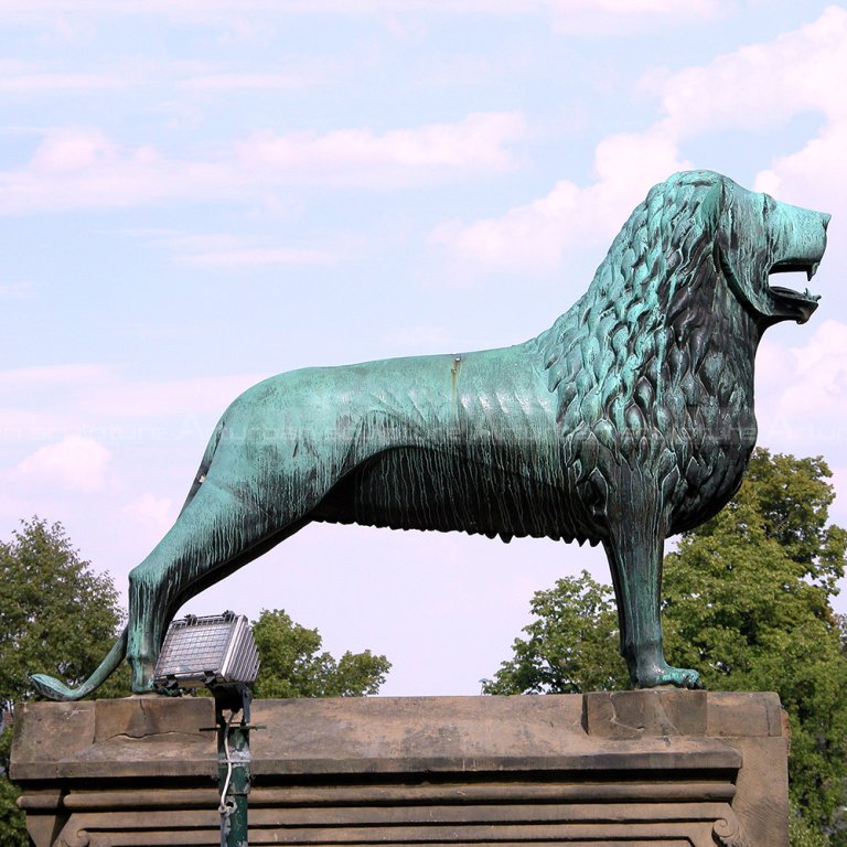 Brunswick Lion, Life Size Roaring Bronze Lion Sculpture