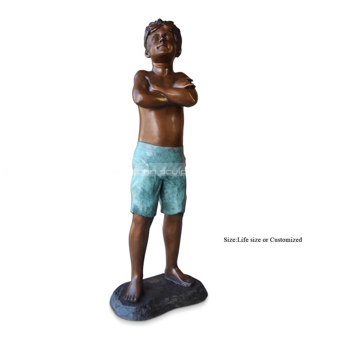 Swimming Boy Statues