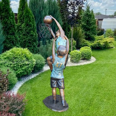 Basketball Playing Sculpture