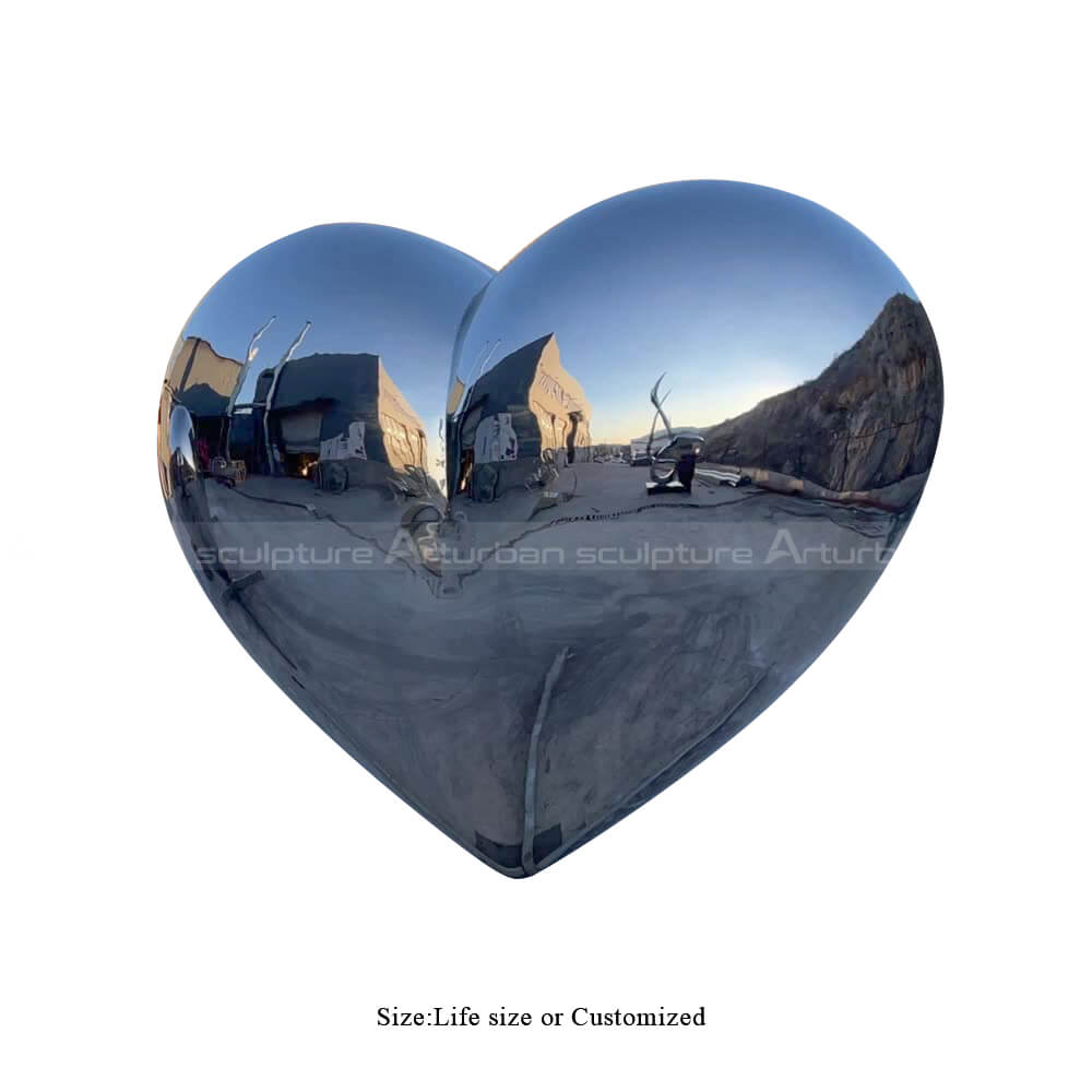 Silver Heart Statue