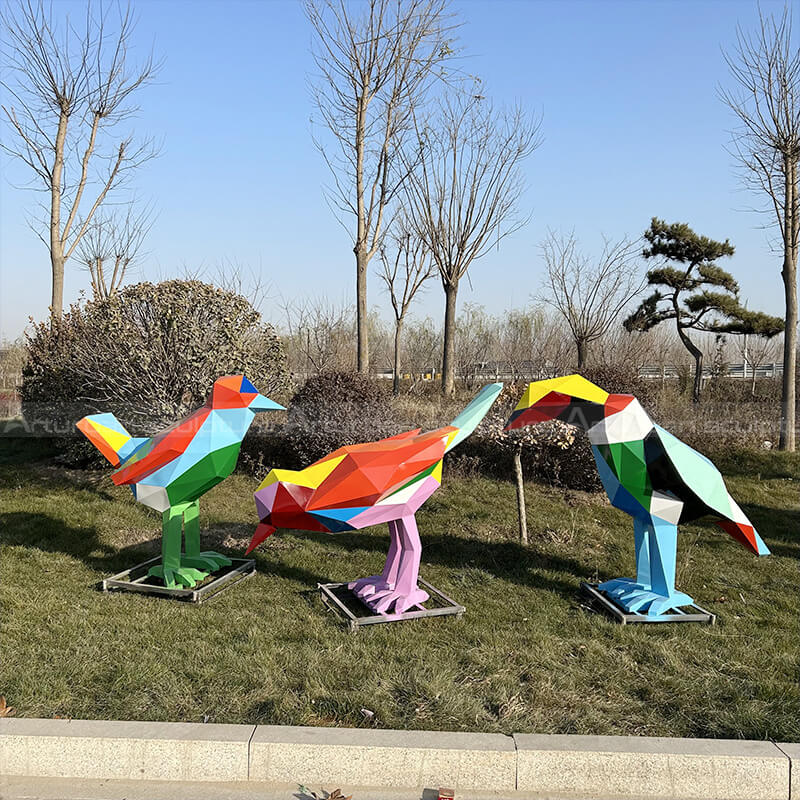 Geometric Bird Sculpture