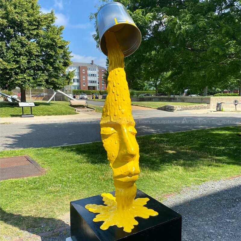 Pouring Paint Pot Sculpture