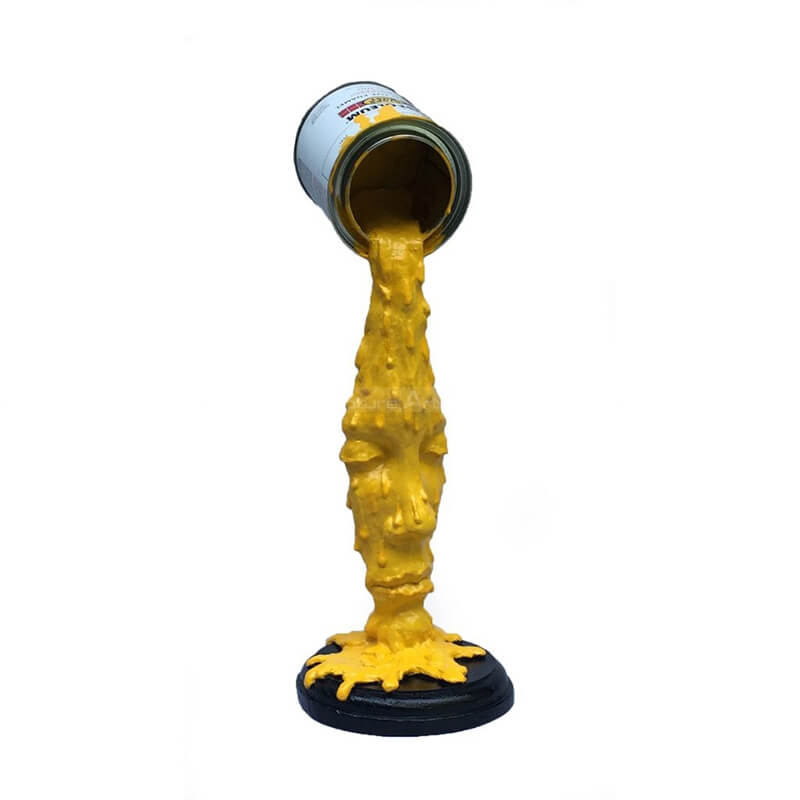 Pouring Paint Pot Sculpture