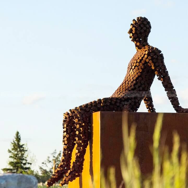 Weathered Steel Garden Sculpture