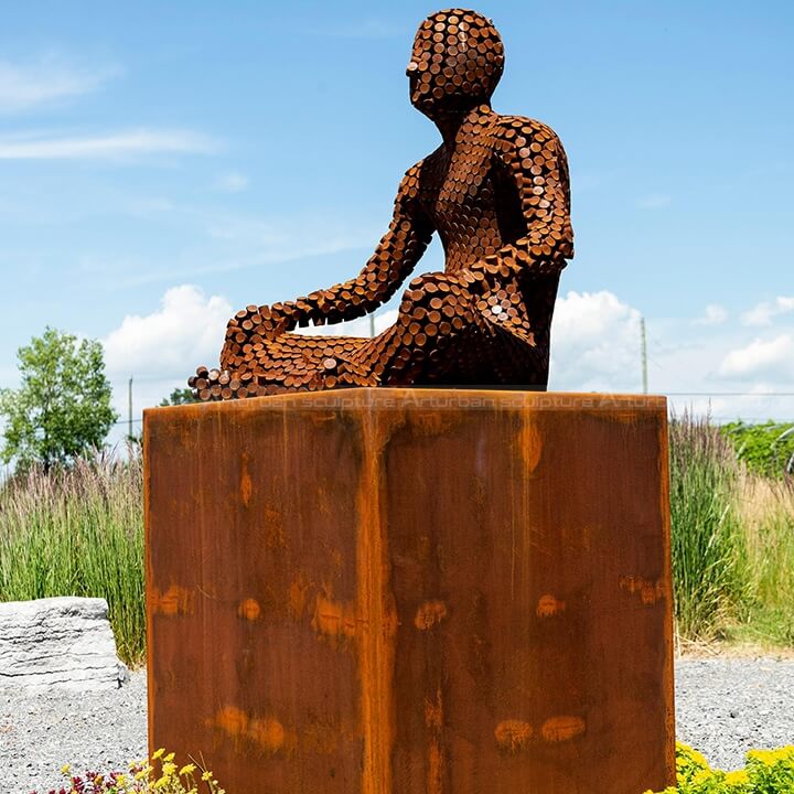 Weathered Steel Garden Sculpture