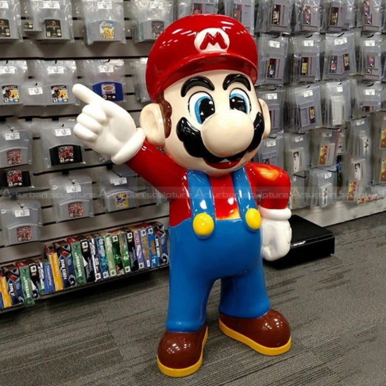 Mario Garden Statue