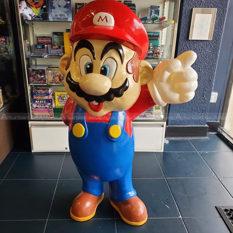 Mario Garden Statue