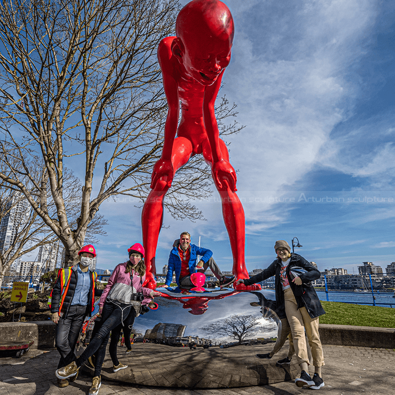 Red Boy Statue Vancouver