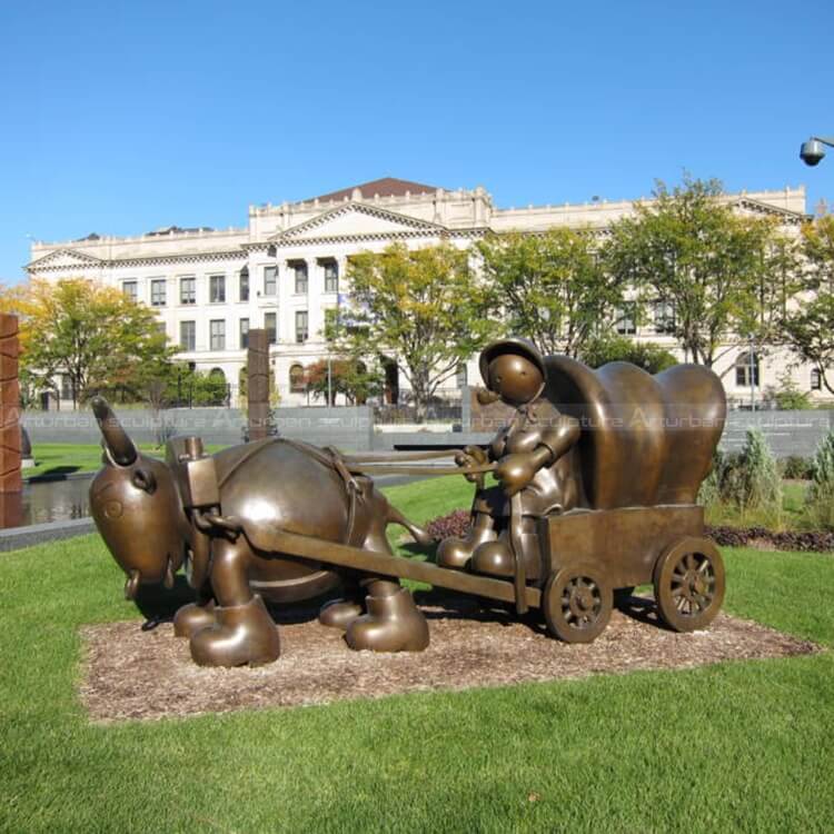 Covered Wagon Statue