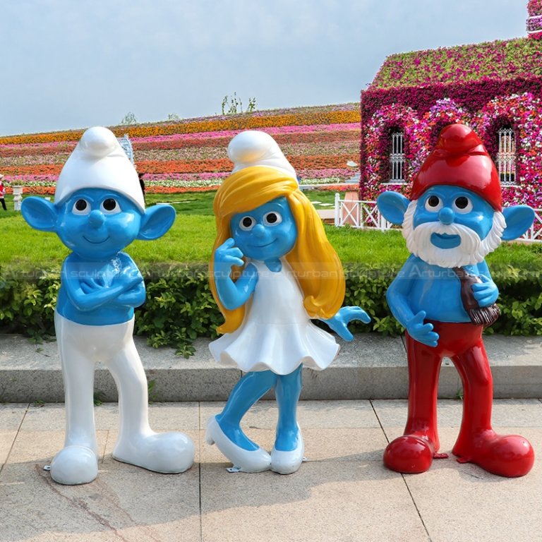 Smurf Garden Statues