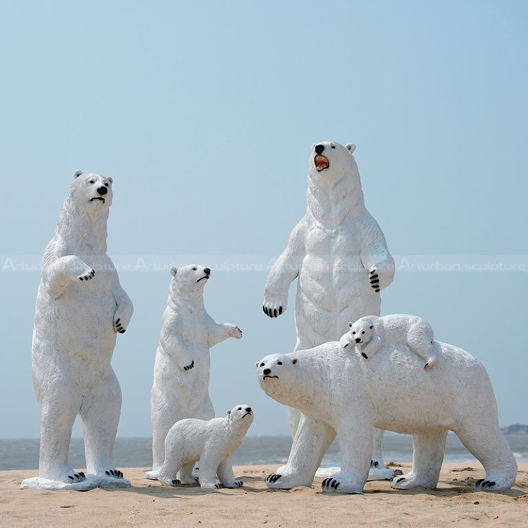 Polar Bear Garden Statue