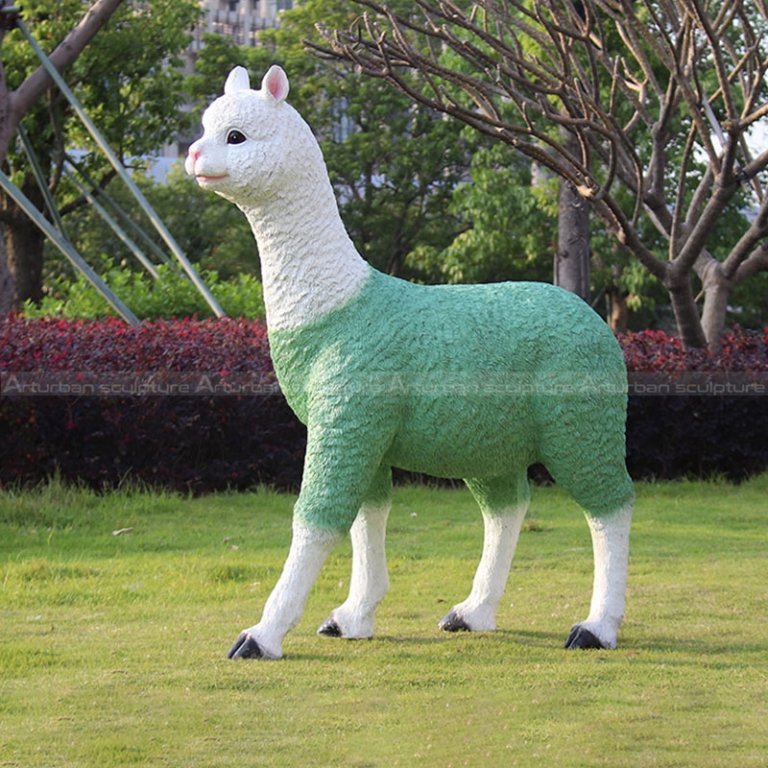 Alpaca Garden Statue