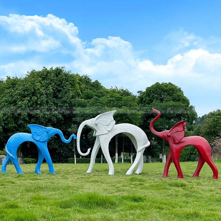 Abstract Elephant Sculpture