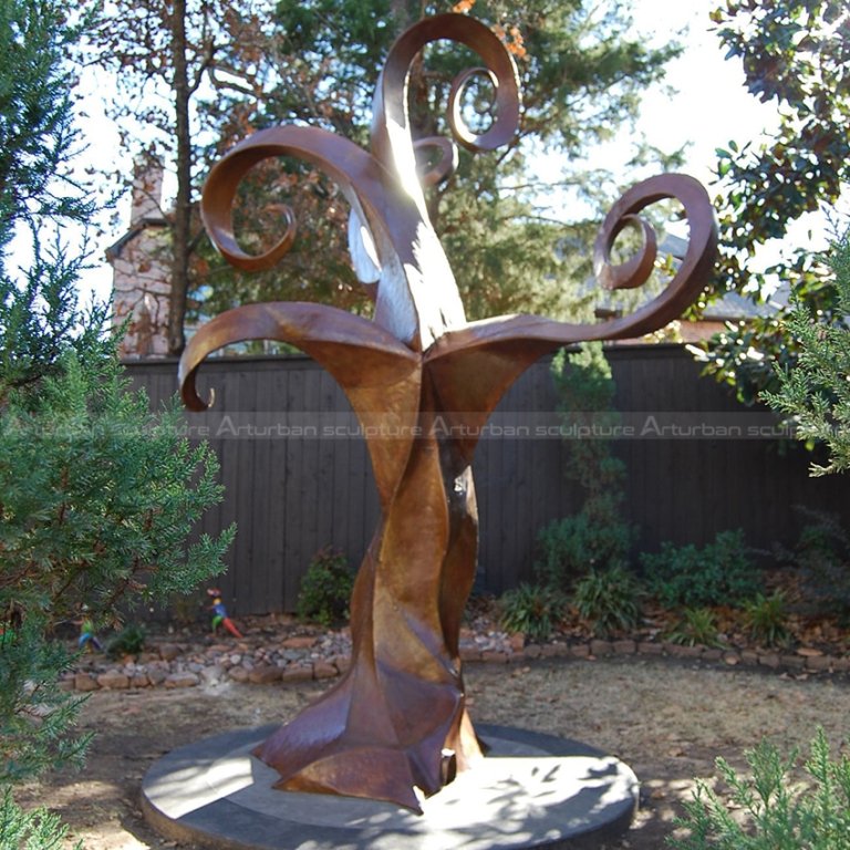 Free Standing Metal Tree Sculpture