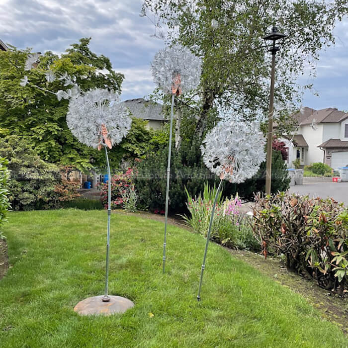 Stainless Steel Dandelion Sculpture
