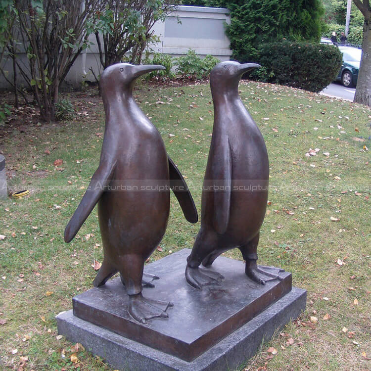 Metal Penguin Sculpture
