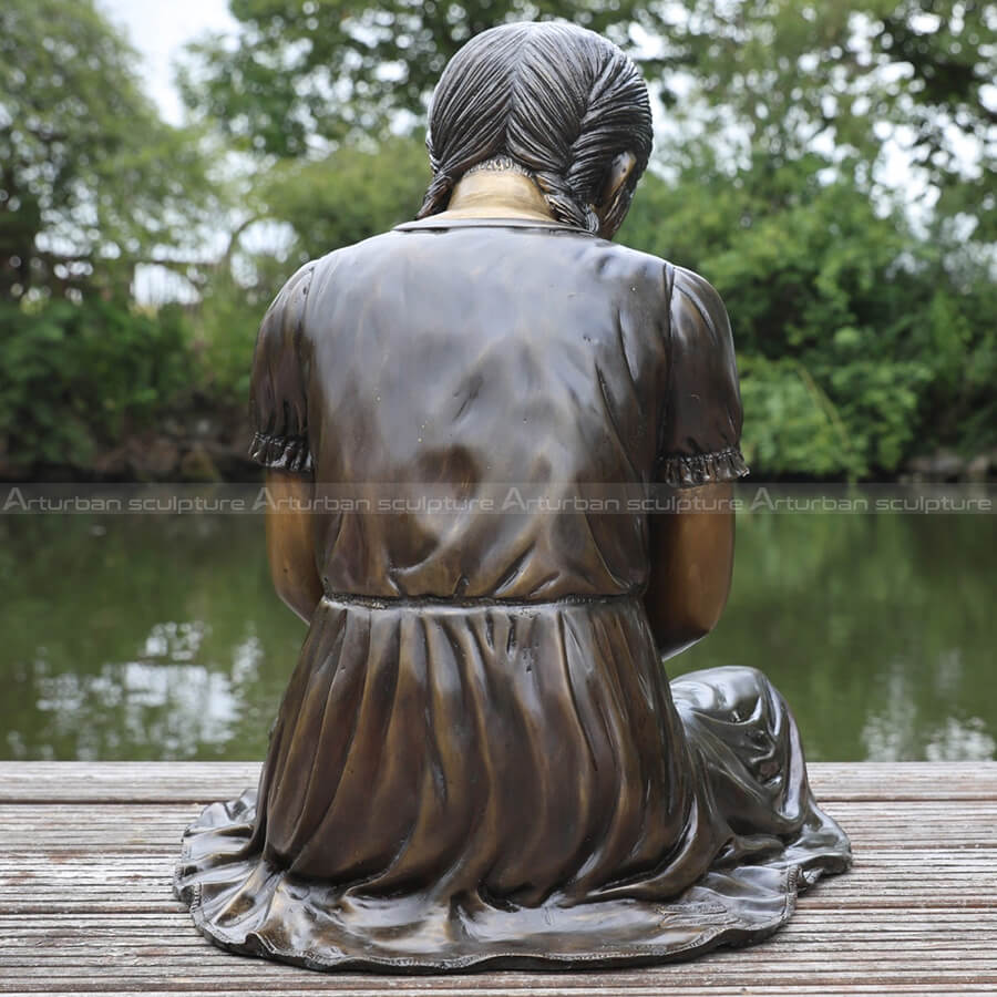 Girl With Cat Sculpture