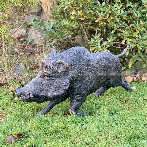 Wild Boar Garden Statue