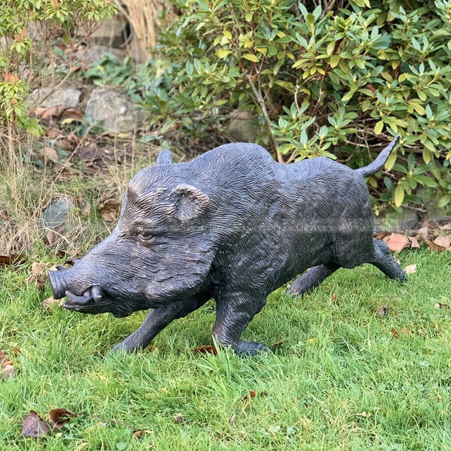 Wild Boar Garden Statue