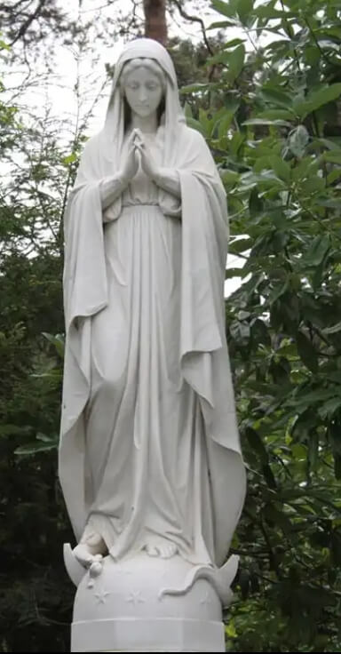 Marble Virgin Mary Statue