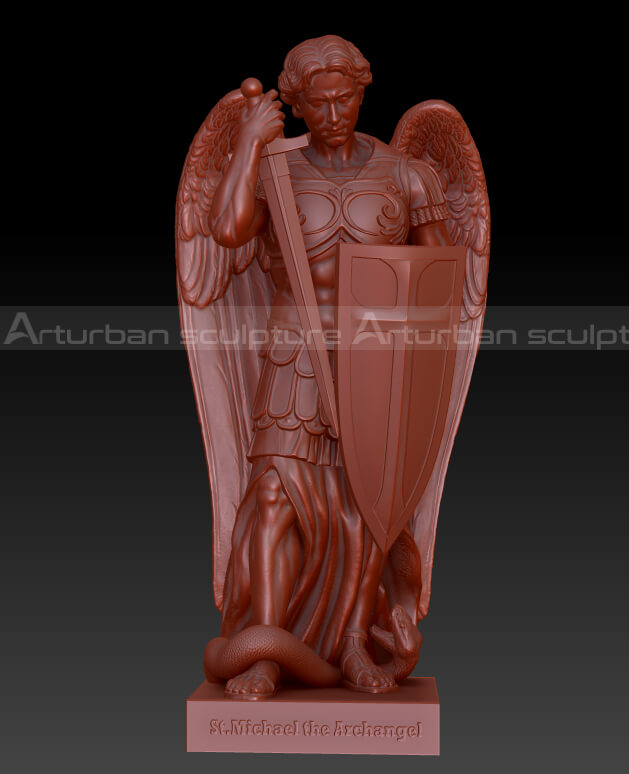 St Michael Marble Statue
