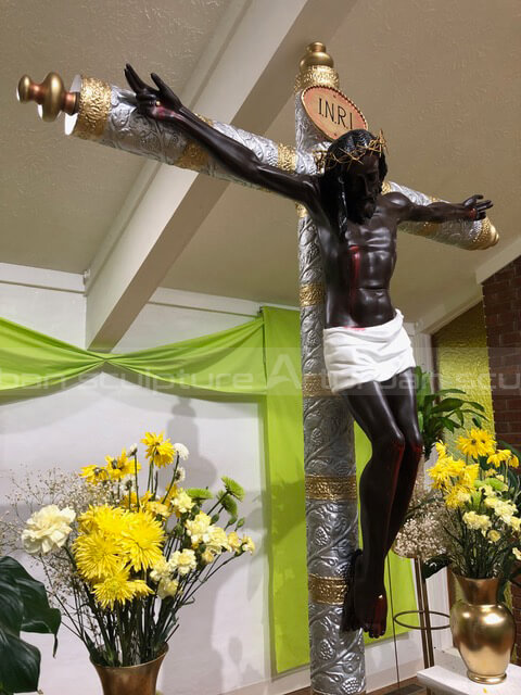 Black Jesus Sculpture