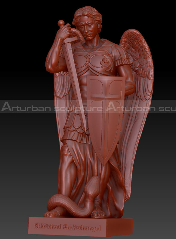 St Michael Marble Statue